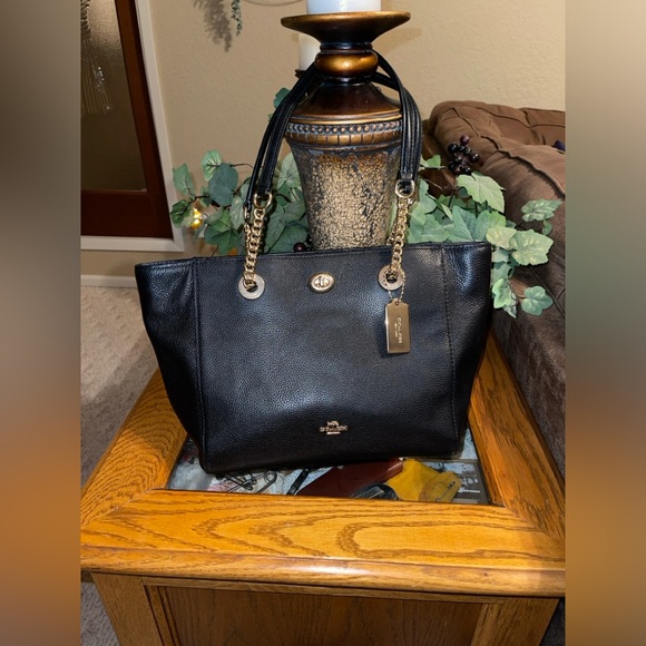 Coach | Bags | Coach Turnlock Chain Tote | Poshmark